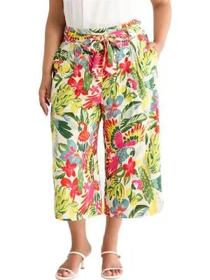 SUGARLIPS Wissa Tie Waist Wide Leg Pants - Bright-multi