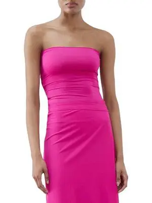 Mango Stretch Tube Top - Fuchsia