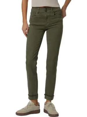 Kut From The Kloth Amy Frayed Crop Slim Straight Leg Jeans - Tree
