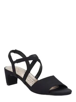 ROS HOMMERSON Liza Slingback Sandal - Black Microtouch