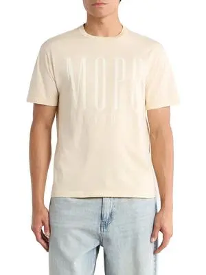 MUSEUM OF PEACE & QUIET Headline Graphic Cotton T-shirt - Bone