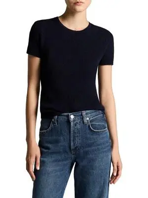 Vince Textured Crewneck Sweater - Navy