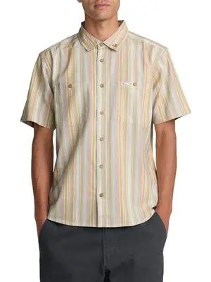 Rvca Talum Short Sleeve Button-up Shirt - Ceramic