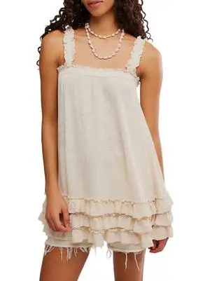 Free People Spring Tide Ruffle Tunic Top - Tea