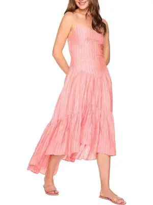 Susana Monaco Linen Drop Waist High-low Maxi Dress - Extra