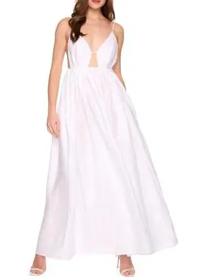 Susana Monaco Empire Waist Sleeveless Linen Maxi Dress - Sugar