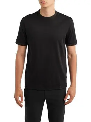 BOSS Tessler Cotton Ringer T-shirt - Black