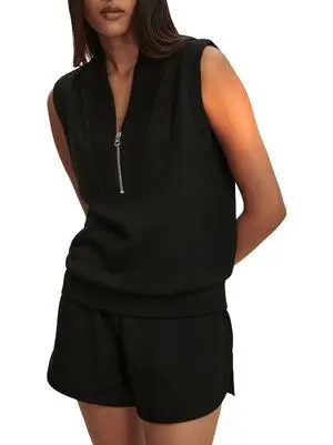 Varley Sleeveless Half Zip Top - Black