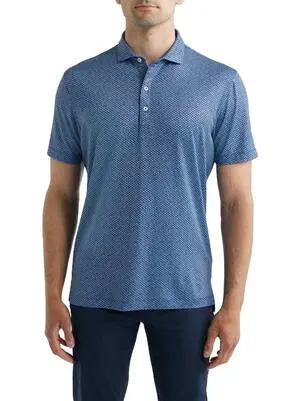 Johnnie-o Pip Floral Performance Jersey Polo - Navy