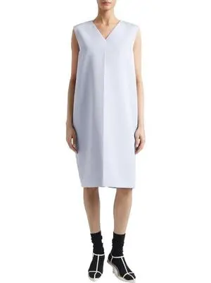JIL SANDER Jil Sander Sleeveless V-Neck Crease Detail Shift Dress