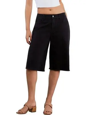 HINT OF BLU HINT OF BLU Long Inseam Denim Shorts Graphite