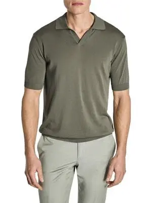 JACK VICTOR Johnny Collar Polo - Sage