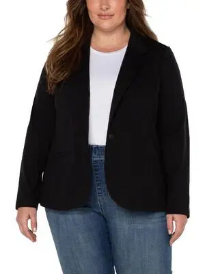 LIVERPOOL Fitted One-button Blazer - Black