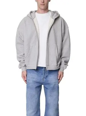 Mnml Zip-up Cotton Hoodie - Heather Grey