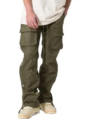 Mnml Snap Front Cargo Pants - Olive