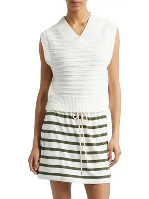 Derek Lam 10 Crosby Bryce Sweater Vest - Marshmallow