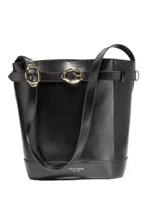 Cole Haan Alexandria Leather Bucket Bag - Black