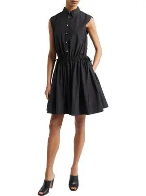 Derek Lam 10 Crosby Tristan Sleeveless Shirtdress - Black