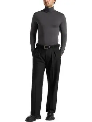 Manière De Voir Manière De Voir Long Sleeve Roll Neck Top Grey