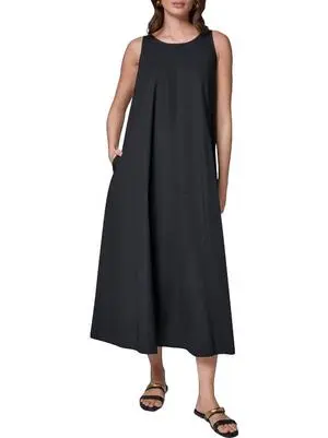 Donna Karan New York Donna Karan New York Stretch Cotton Maxi Dress Black