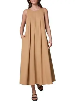 Donna Karan New York Donna Karan New York Stretch Cotton Maxi Dress Fawn