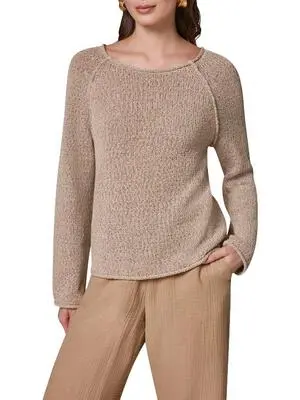 Donna Karan New York Easy Boat Neck Sweater - Fawn Multi