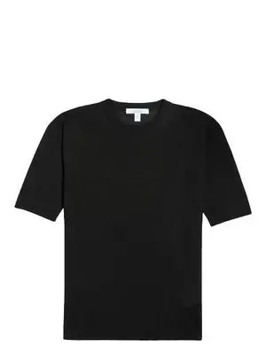Max Mara Maceti Short Sleeve Silk & Cashmere Sweater - Black
