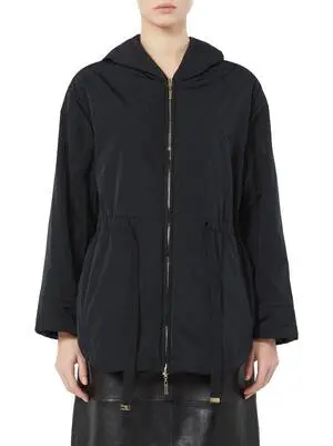 Max Mara Charme Water Repellent Hooded Jacket - Black