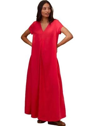 CELTIC & CO. Cap Sleeve V-neck Maxi Dress - Tulip