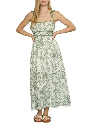 BLU PEPPER Printed Maxi Dress - Olive Multi
