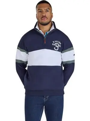RAGING BULL No. 3 Quarter Zip Sweatshirt - Navy