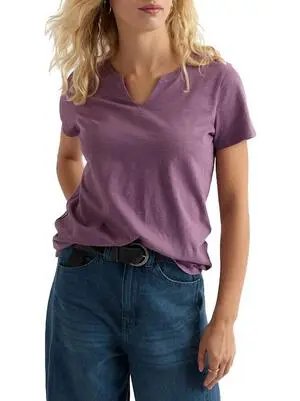 SEASALT CORNWALL Seasalt Cornwall Kellow Organic Cotton V-Neck T-Shirt Verbena