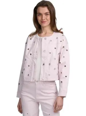 ELLE COLLECTION Grommet Detail Jacket - Pink