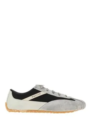 Alexander McQueen Two-tone Leather And Fabric Boxe Sneakers - Multicolor