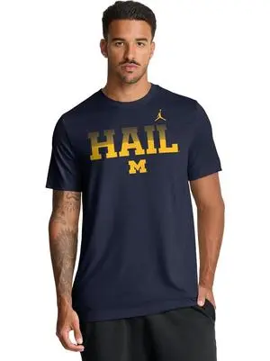 JORDAN BRAND Michigan Wolverines Primetime Legend Kinetic Mantra Dri-fit T-shirt - Navy