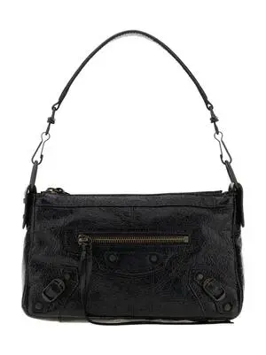 Balenciaga Mini Le City Moto Shoulder Bag - Black