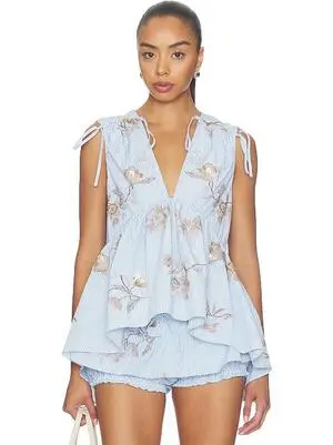 AKNVAS Lamia Poplin Top - Multi