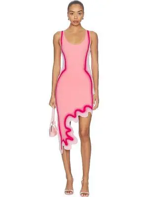 Ph5 PH5 Aster Reversible Wavy Dress Pink