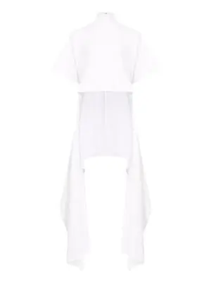 Alaïa Asymmetrical Cotton Jersey T-shirt - White