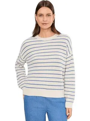 Eberjey Coastal Cotton Striped Crewneck Jumpsuit - Multi