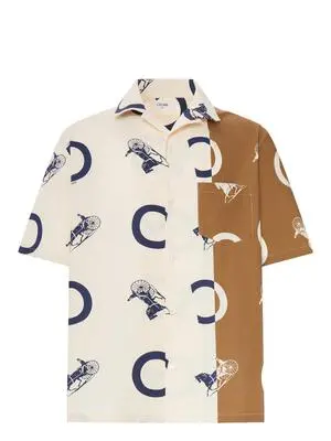 Celine Celine Men Printed Silk Bowling Shirt Multicolor