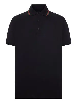 Gucci Cotton Piqué Jersey Polo - Black
