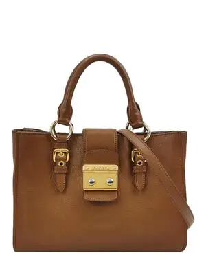 Miu Miu Leather Top Handle Bag - Multicolor