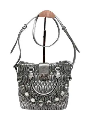 MIU MIU Miu Miu Silver Leather Bag