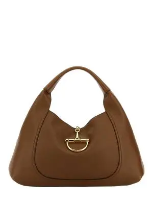Gucci Leather Large Softbit Shoulder Bag - Brown