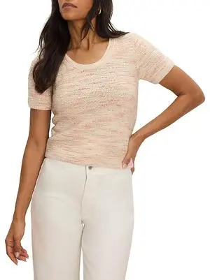 NIC+ZOE Textured Wave Knit Sweater - Pink Multi