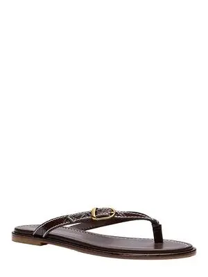 STUART WEITZMAN Park Thong Sandals - Walnut