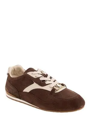 FERRAGAMO Gancini Suede Sneakers - Ebano