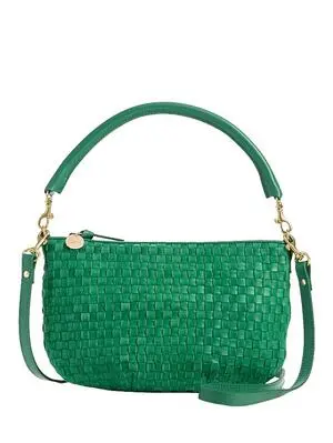 CLARE V. Clare V. Moyen Messenger Woven Leather Bag