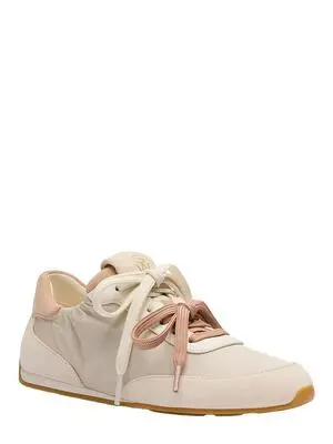 STUART WEITZMAN Bond Ruche Sneakers - Linen/cream/blushful